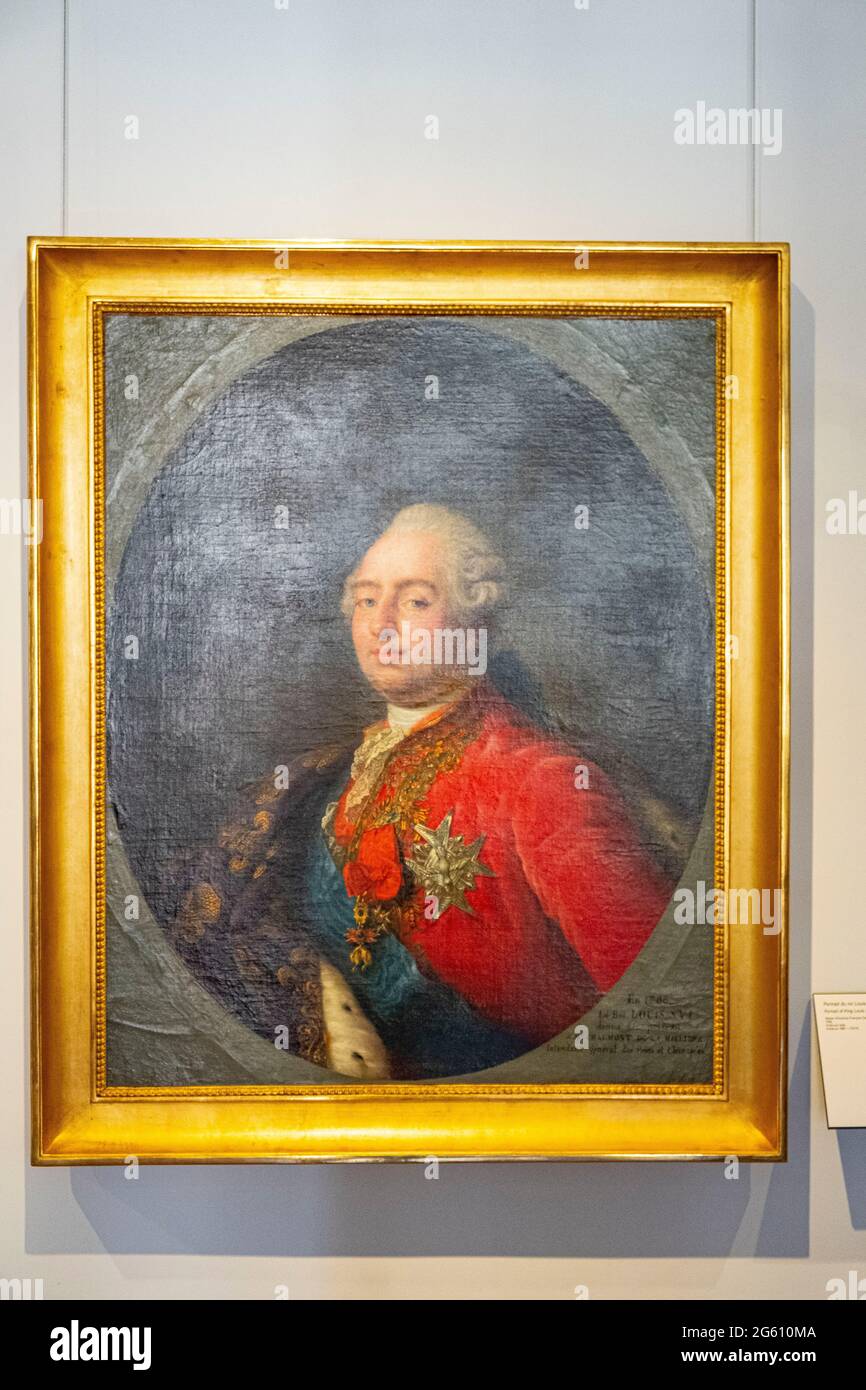 France, Paris, the Carnavalet museum, portrait of Louis XVI Stock Photo ...
