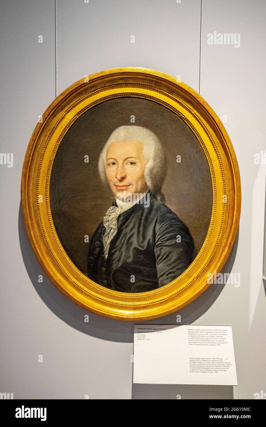 France, Paris, the Carnavalet museum, portrait of Joseph Ignace ...