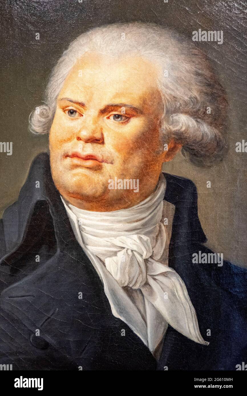 France, Paris, the Carnavalet museum, portrait of Georges Danton Stock ...
