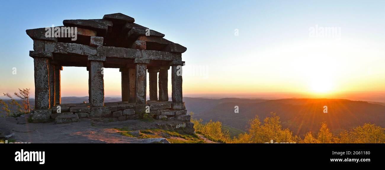 France, Bas Rhin, Grandfontaine, The small Roman temple at the top of ...