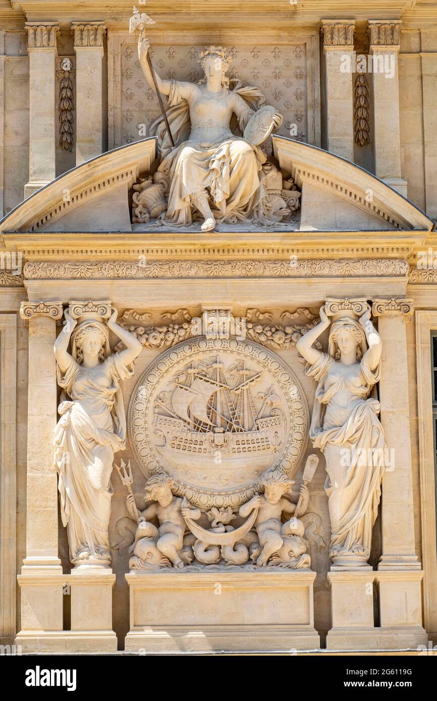 France, Paris, the Carnavalet museum, emblem of Paris Stock Photo - Alamy