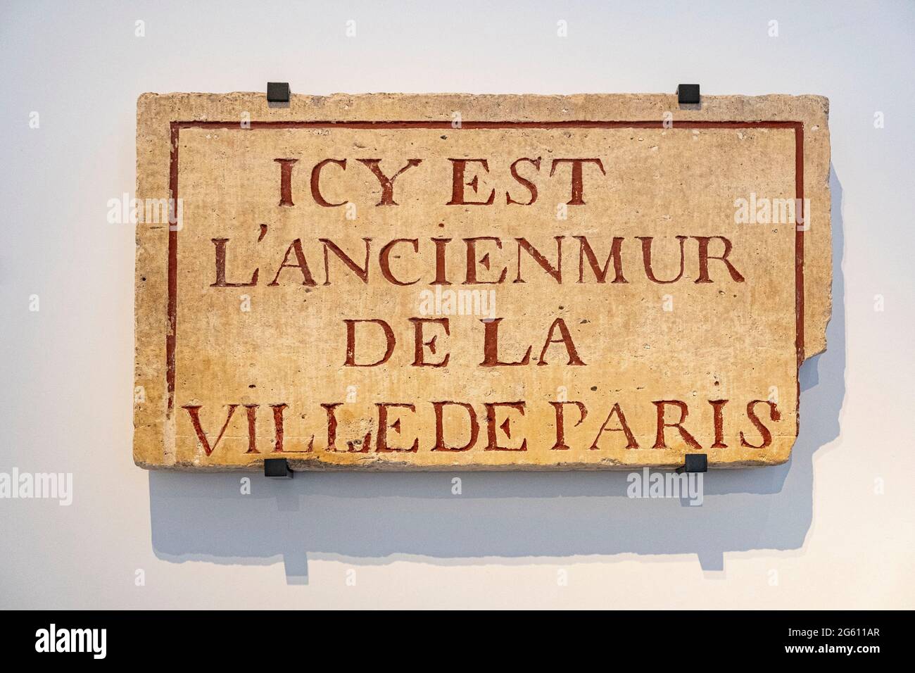 France, Paris, the Carnavalet museum, hall of the signs of Paris Stock ...