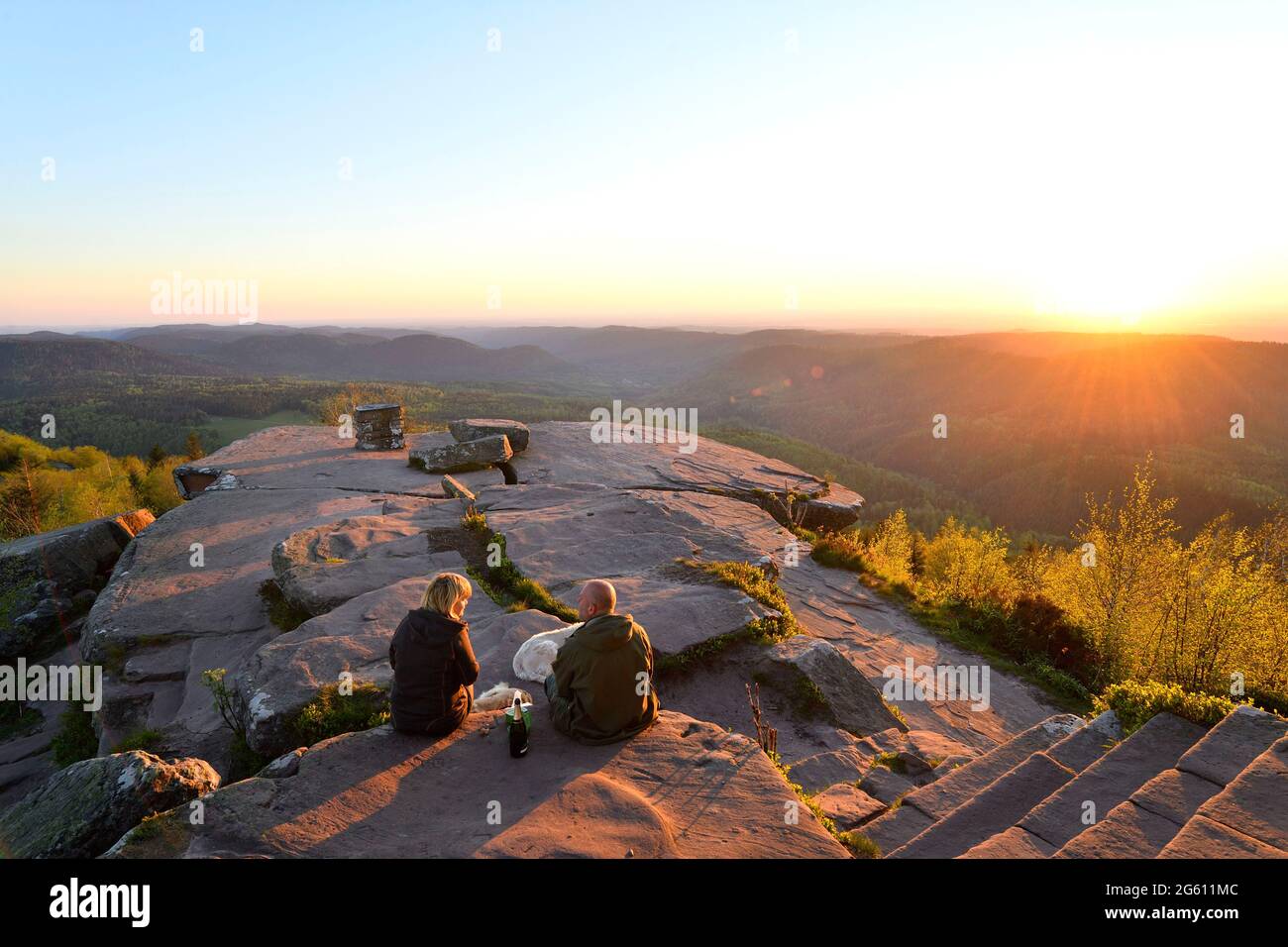 France, Bas Rhin, Grandfontaine, the top of Col du Donon at 1008 meters ...