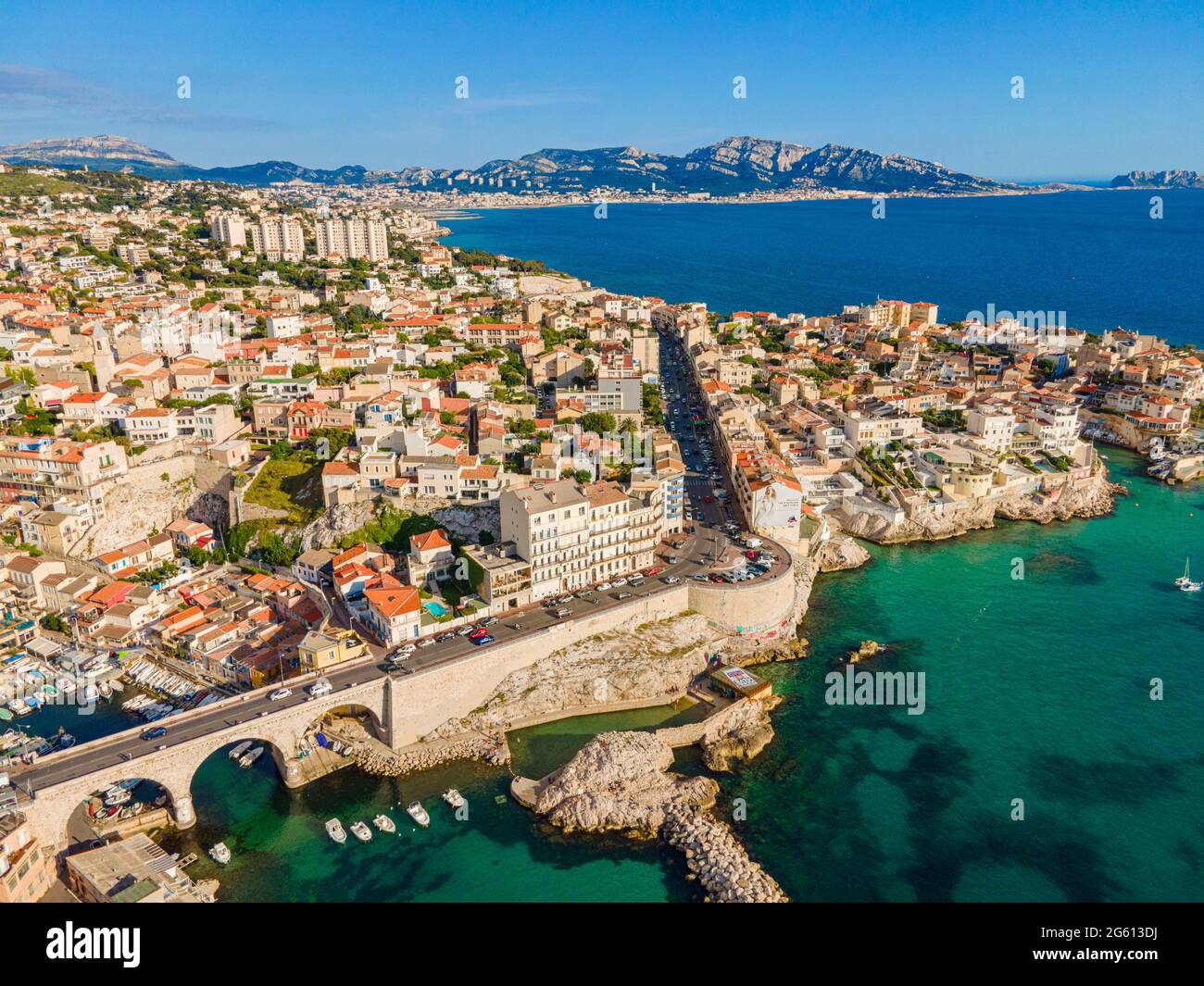 France, Bouches du Rhone, Marseille, Endoume district, the cove of ...