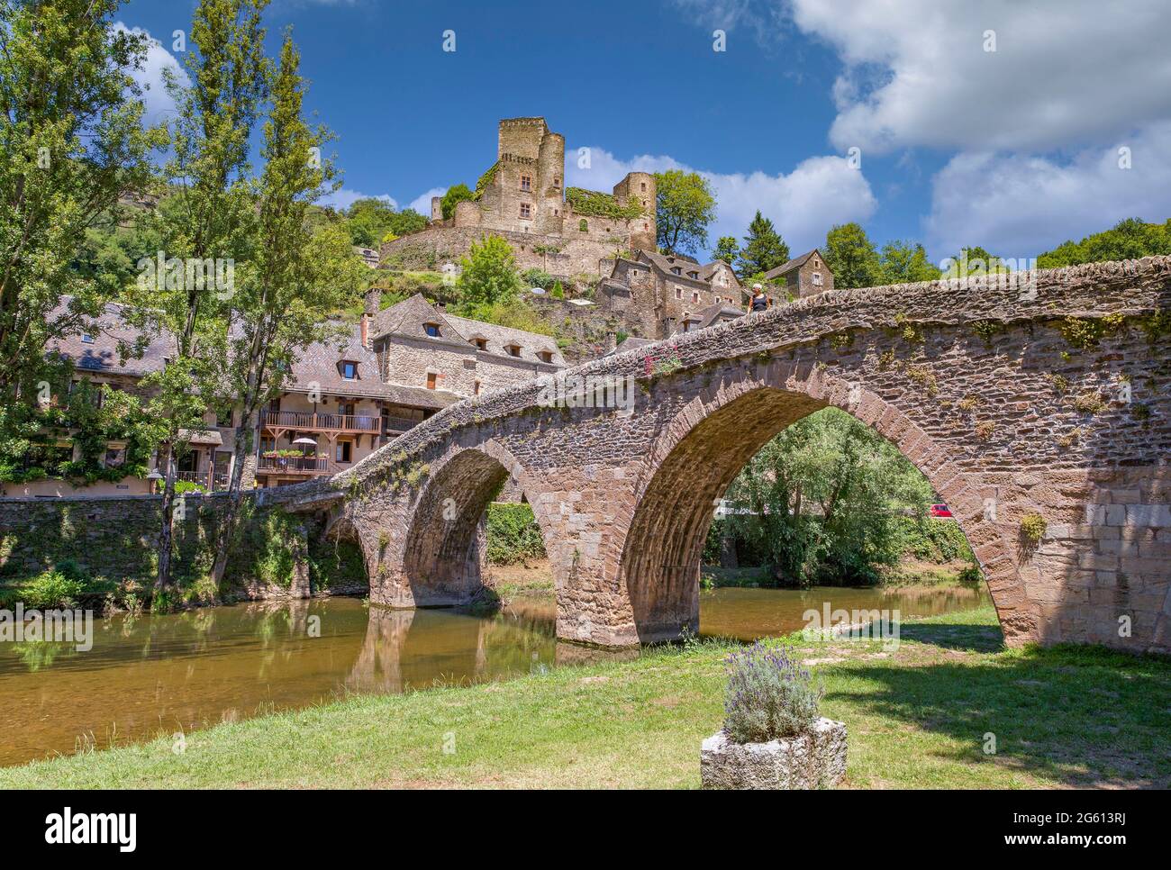 France, Aveyron, Village of Belcastel, former stage on the road to ...