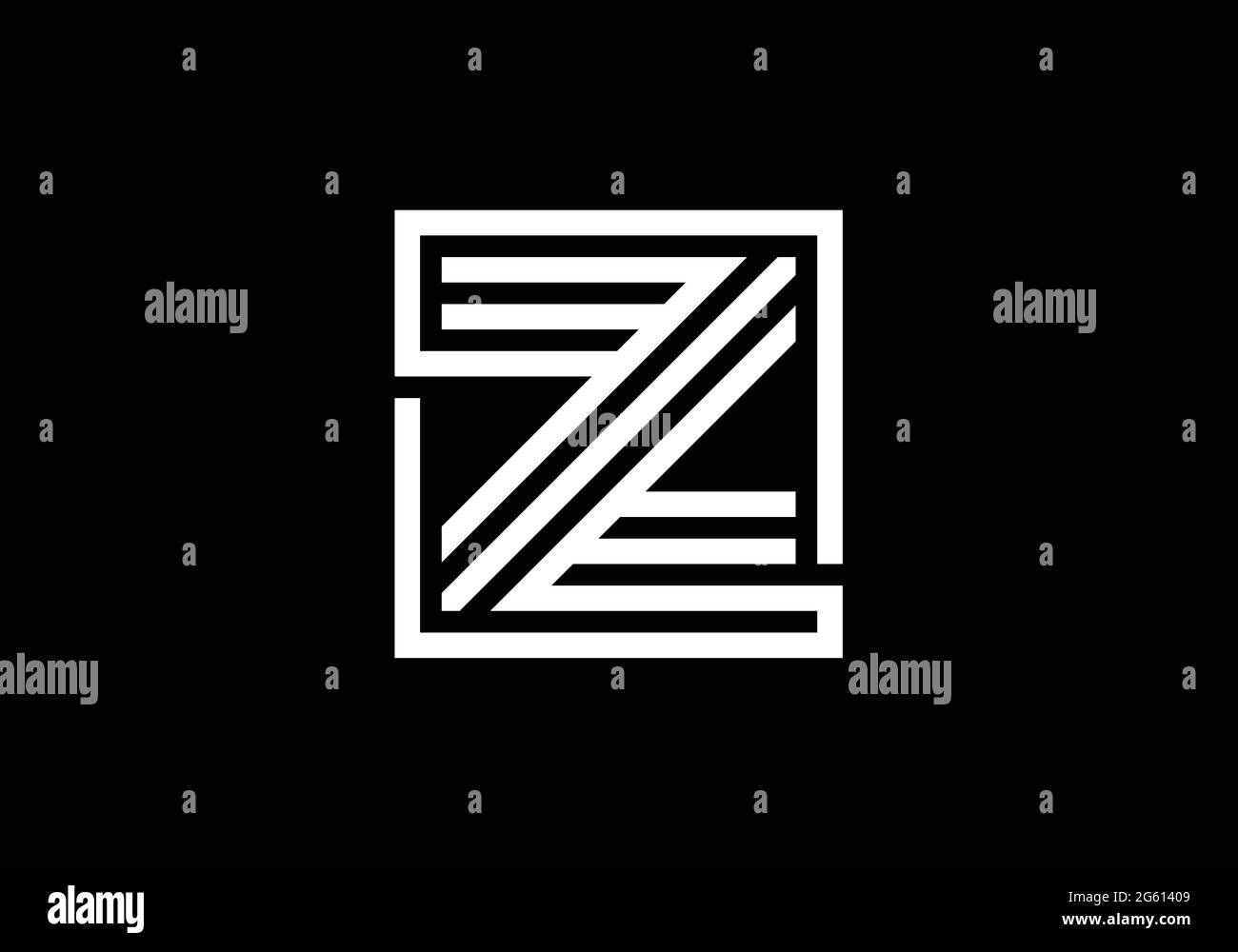 Capital Lines Letter Z. Creative Line Letters Design, Graphic Alphabet ...