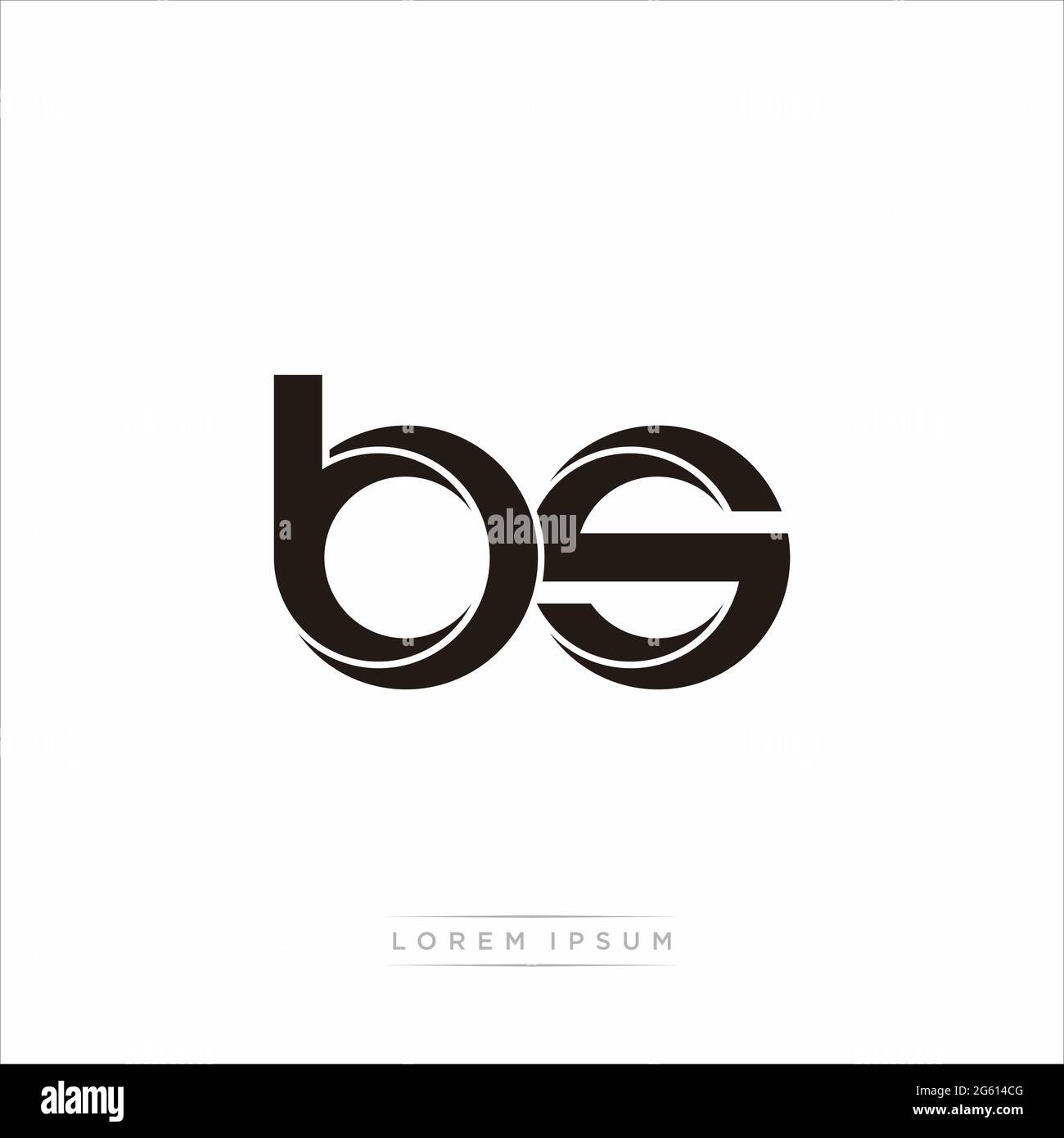 Initial Letter Split Lowercase Modern Monogram linked outline rounded logo isolated on white ...