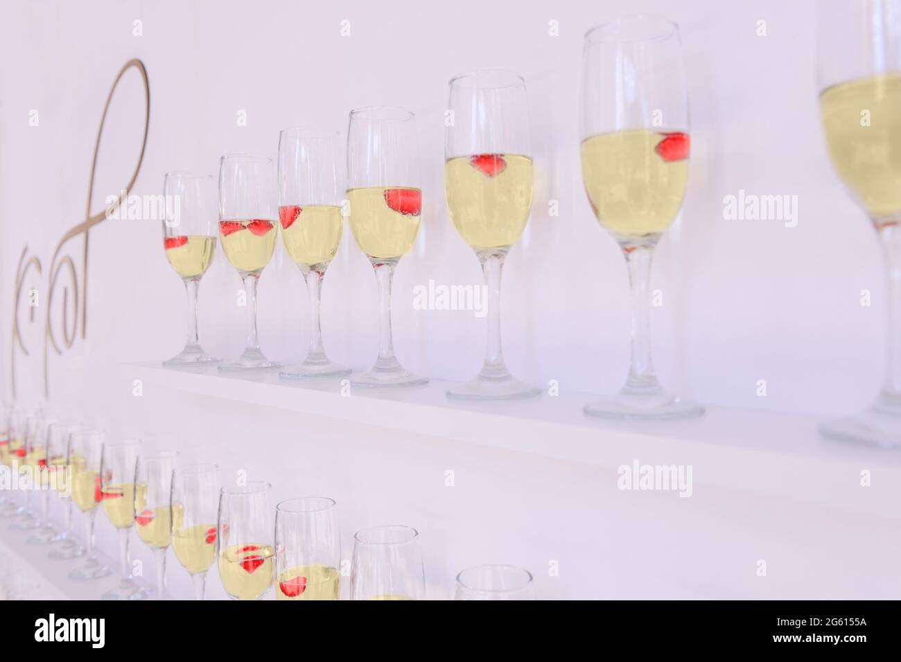 Serving of champagne for a celebration Stock Photo - Alamy