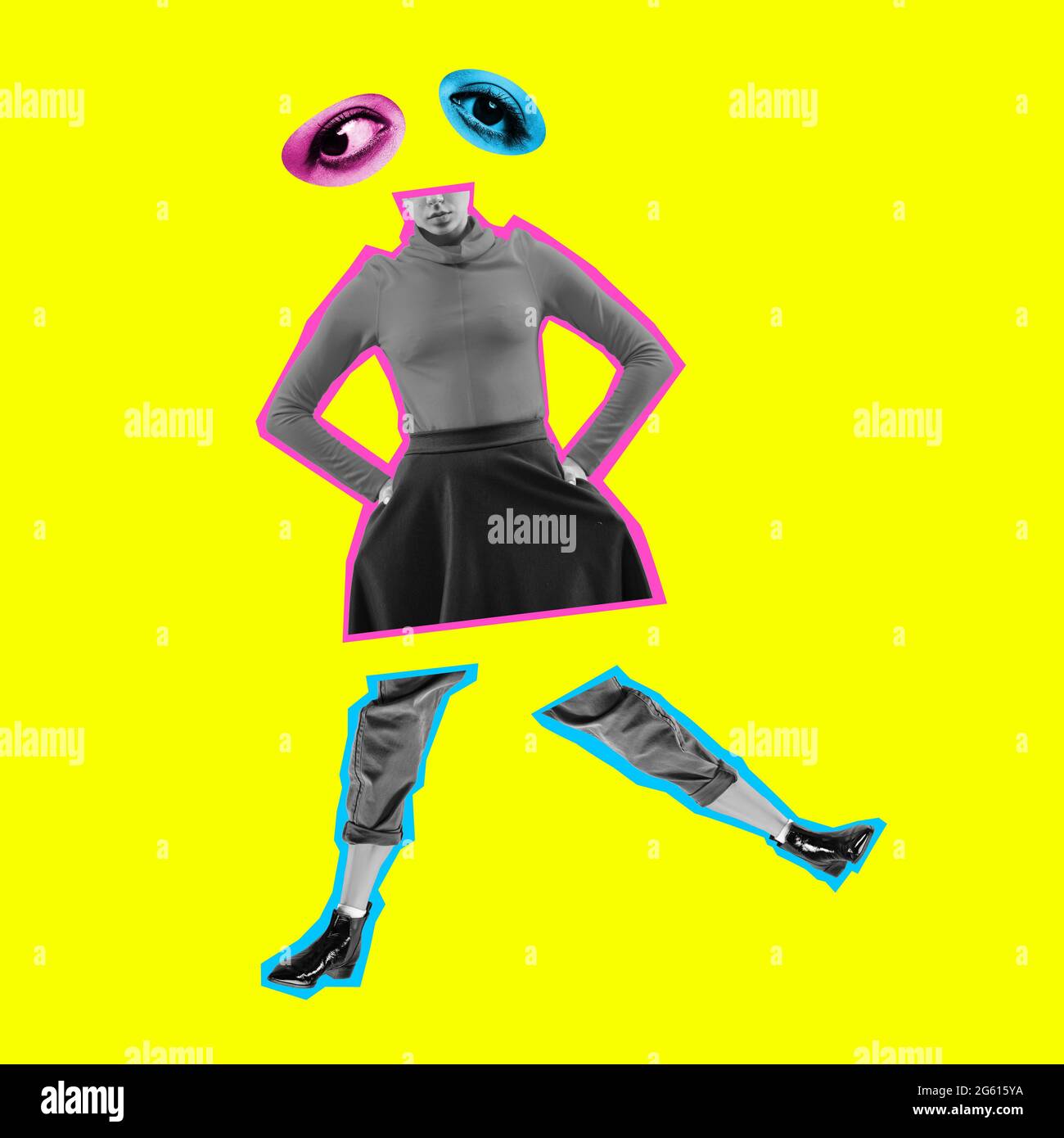 Modern artwork. Abstract body parts of different shapes and sizes ...