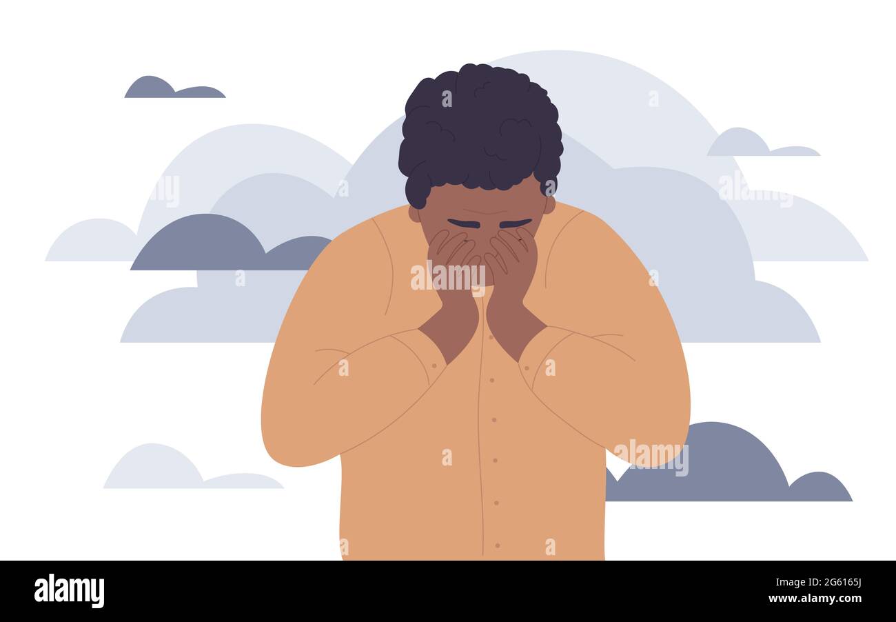 Hopeless sorrow Stock Vector Images - Alamy