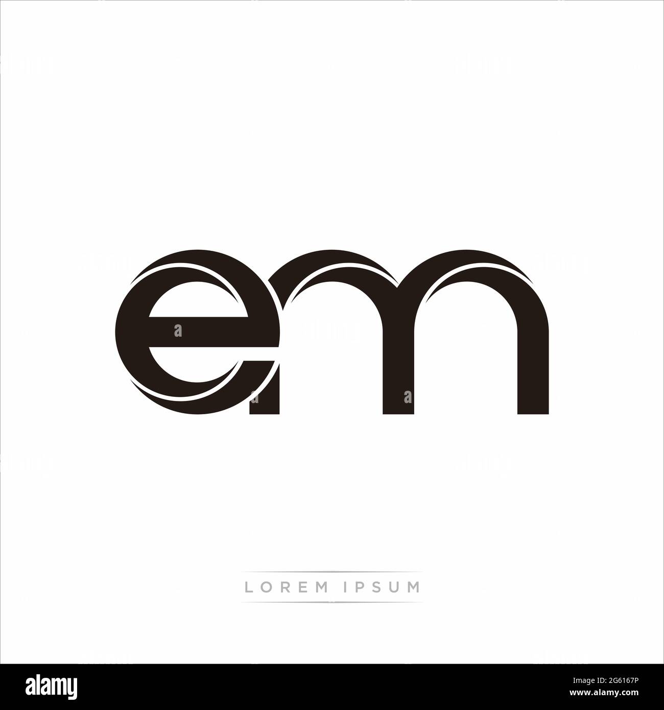 Letter linked logo design hi-res stock photography and images - Alamy