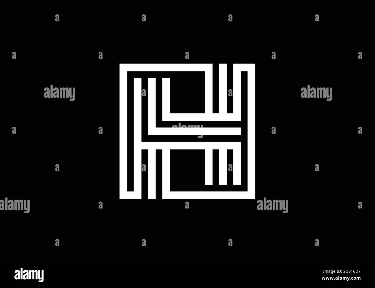 Capital Lines Letter H. Creative Line Letters Design, Graphic Alphabet ...