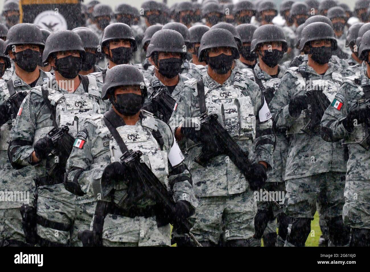 Mexico City, Mexico, June 30, 2021. Groups of battalions of the Mexican ...