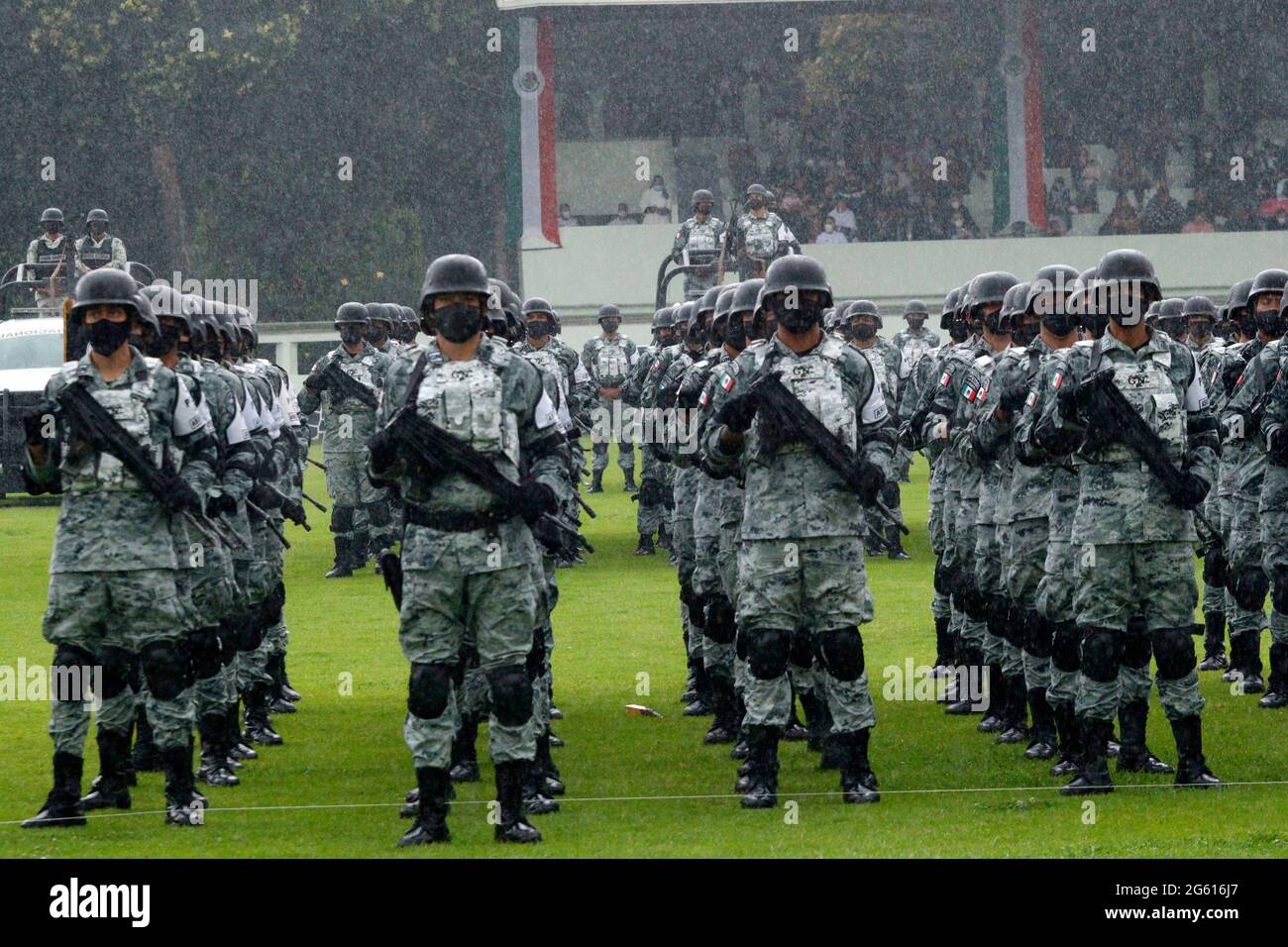 Mexico City, Mexico, June 30, 2021. Groups of battalions of the Mexican ...