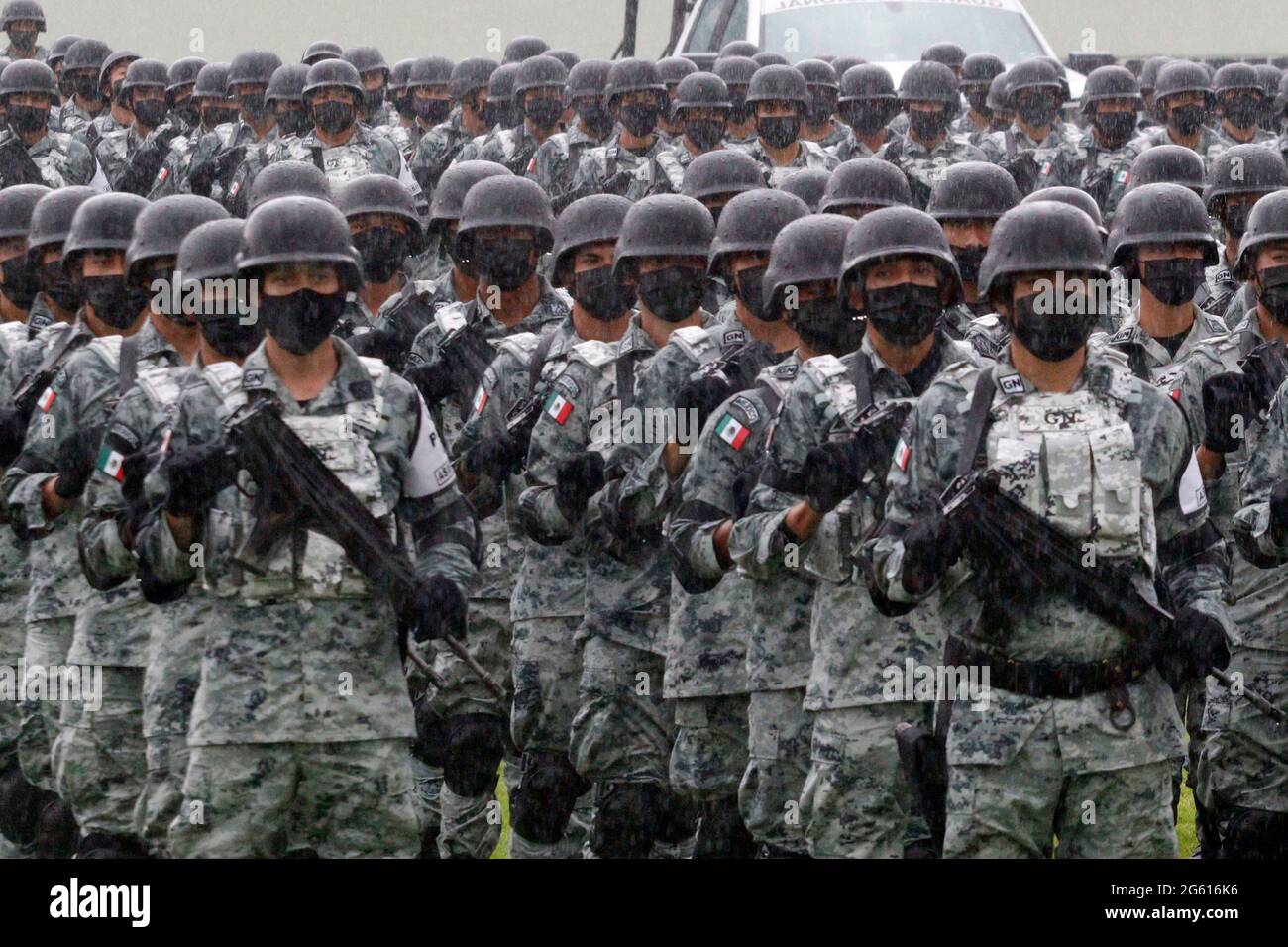Mexico City, Mexico, June 30, 2021. Groups of battalions of the Mexican ...
