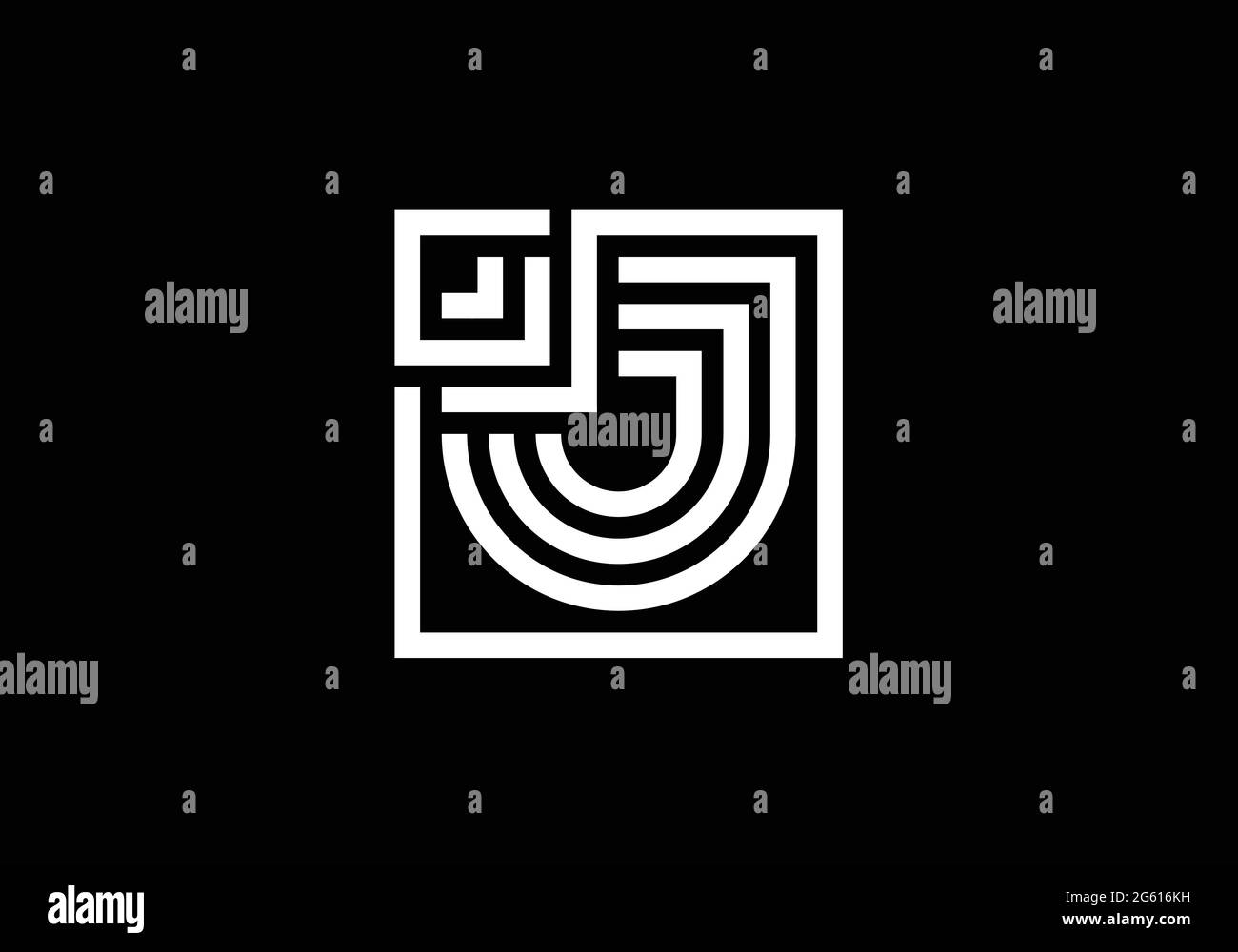 Capital Lines Letter J. Creative Line Letters Design, Graphic Alphabet ...