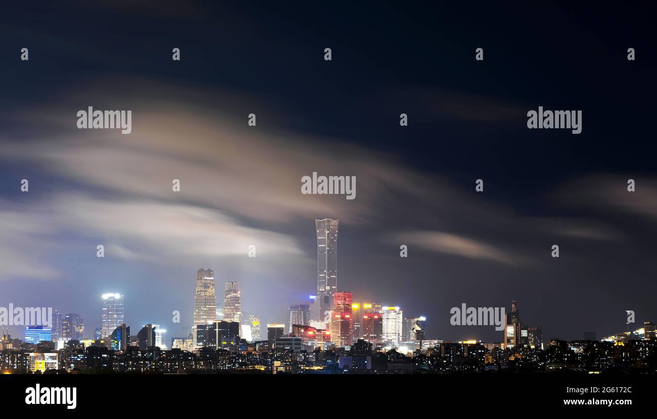 Beijing skyline night hi-res stock photography and images - Alamy