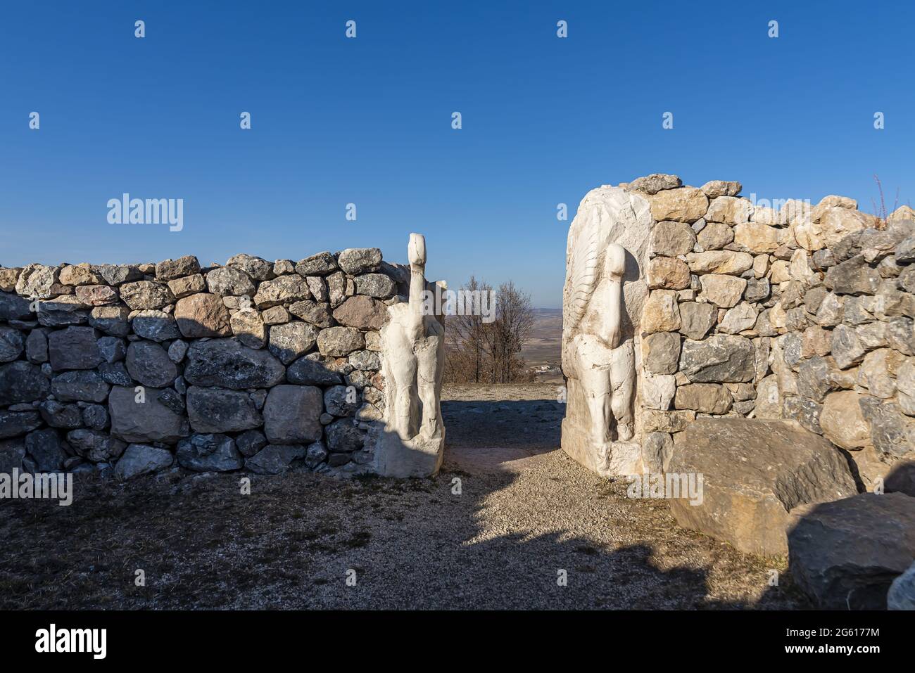Closeup of the gates in Hattusa, capital of the Hittite Civilization ...