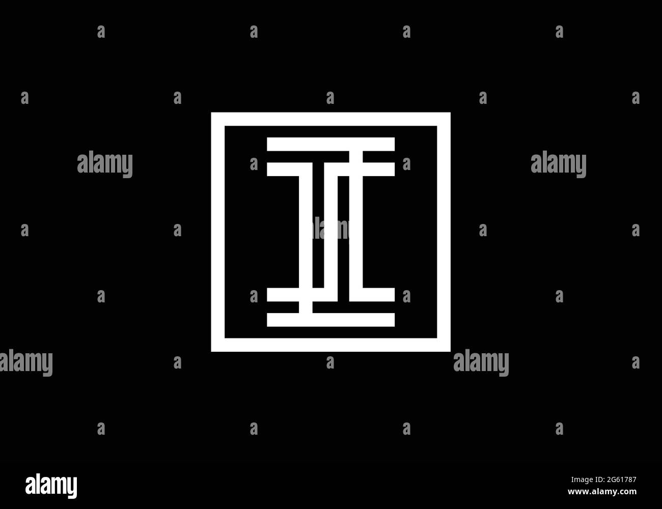 Capital Lines Letter I. Creative Line Letters Design, Graphic Alphabet ...