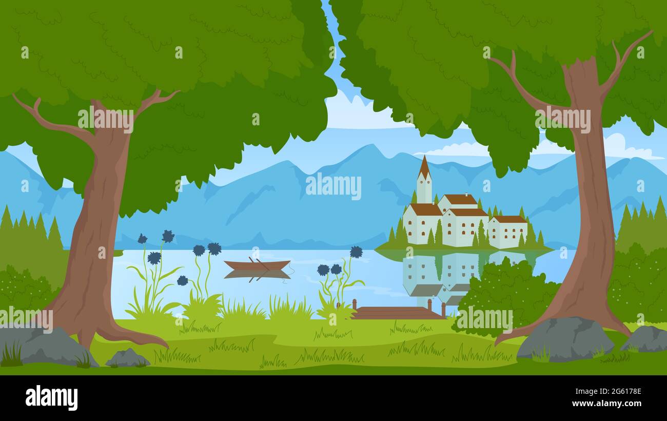 Tower church on background Stock Vector Images - Alamy