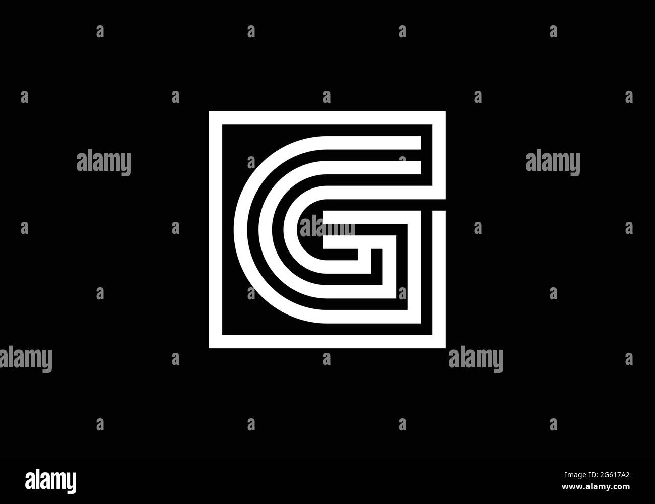 Capital Lines Letter G. Creative Line Letters Design, Graphic Alphabet ...