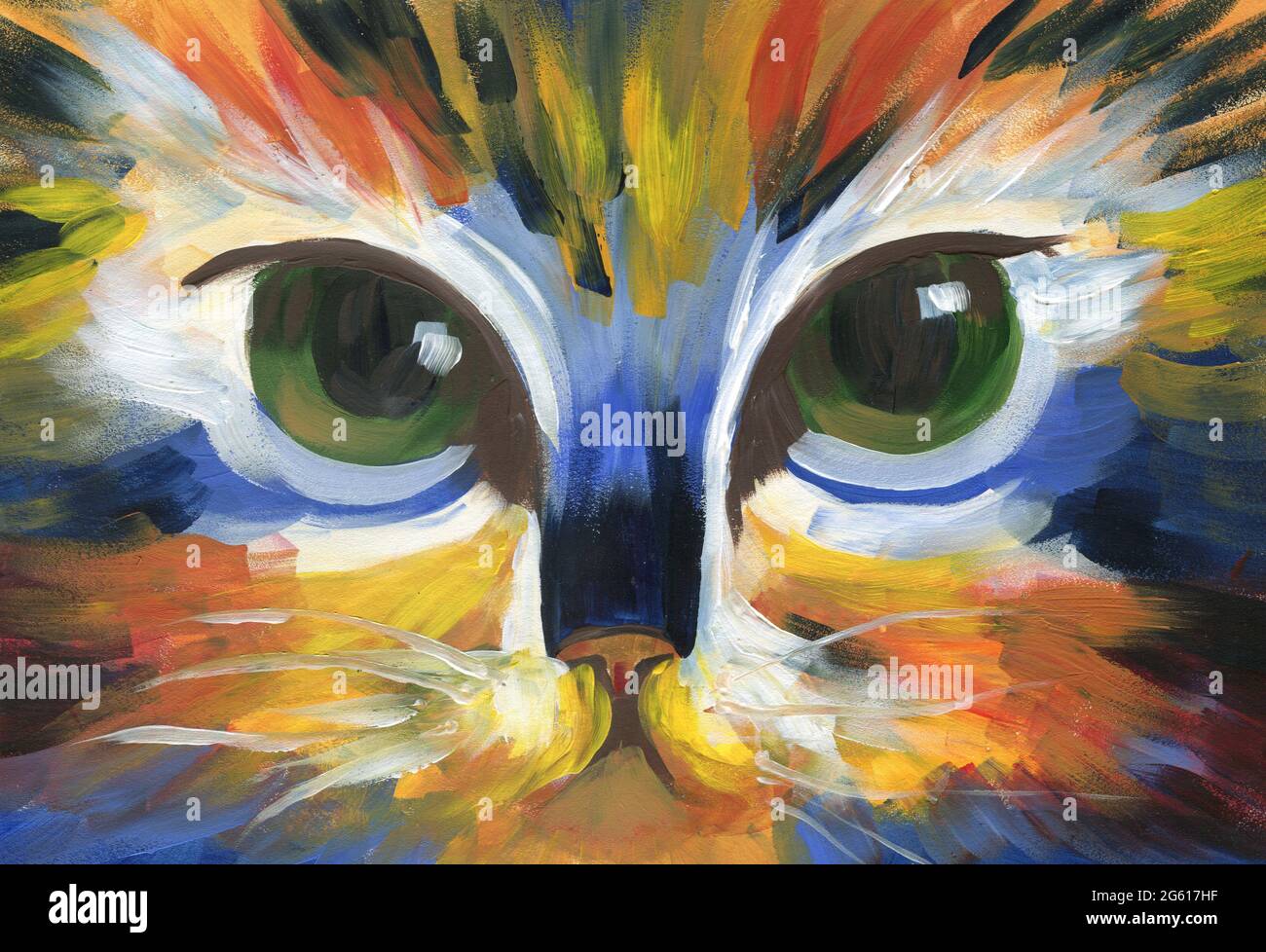 Cat face art Stock Photo - Alamy