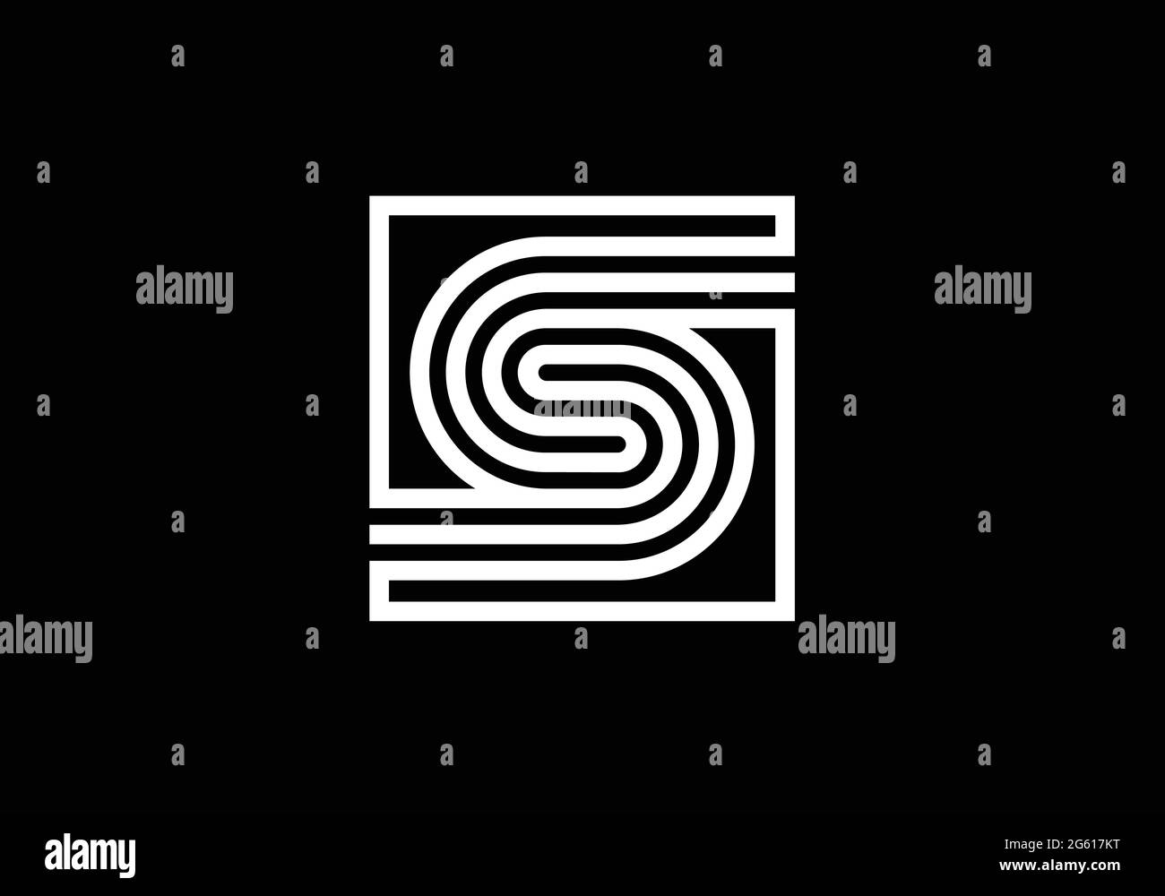 Capital Lines Letter S. Creative Line Letters Design, Graphic Alphabet ...