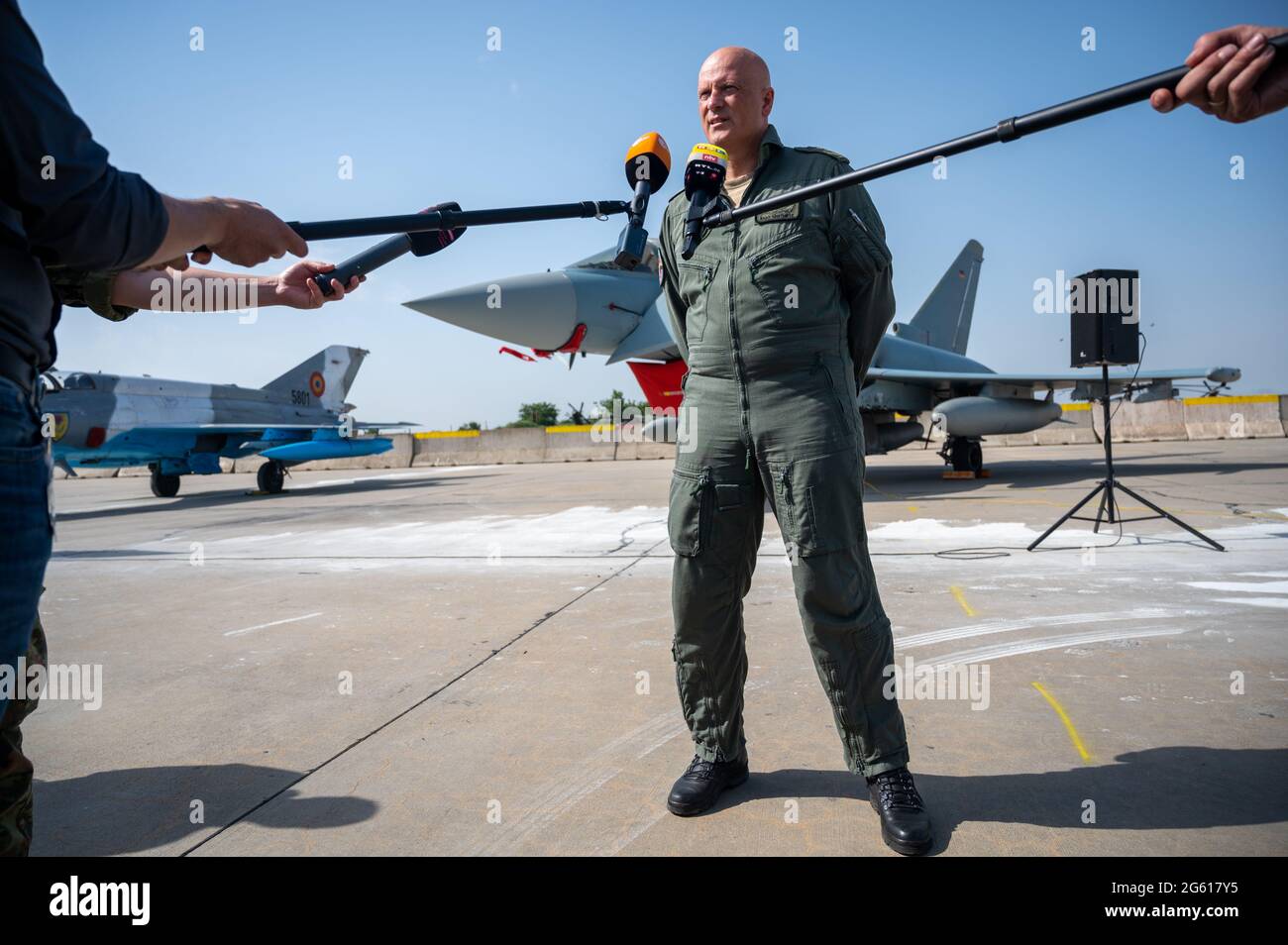 01 July 2021, Romania, Mihail Kogalniceanu: Ingo Gerhartz, Lieutenant ...