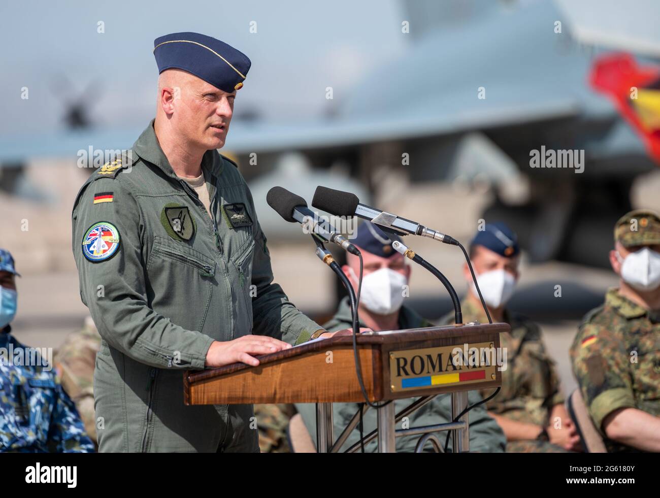 01 July 2021, Romania, Mihail Kogalniceanu: Ingo Gerhartz, Lieutenant ...