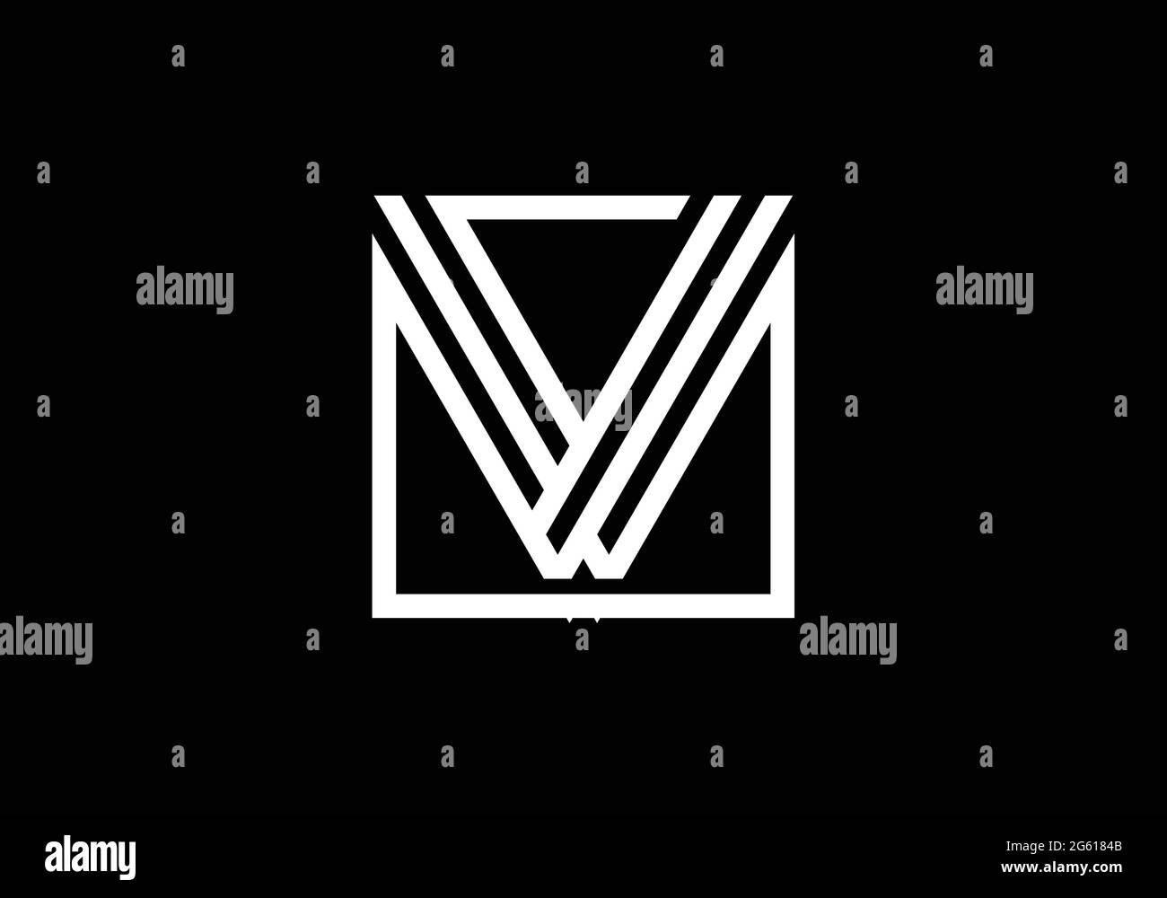 Capital Lines Letter V. Creative Line Letters Design, Graphic Alphabet ...