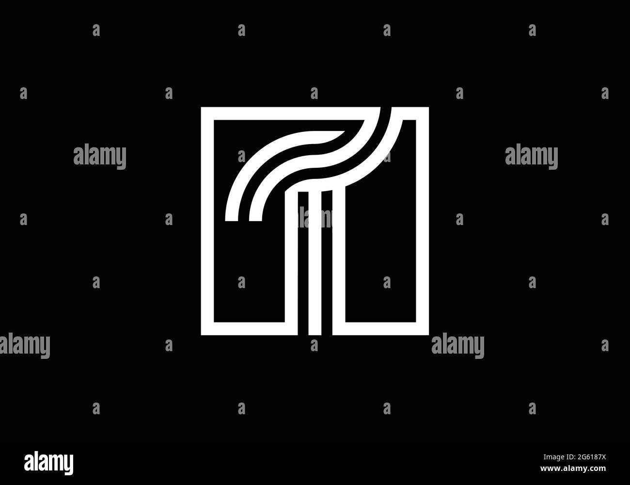 Capital Lines Letter T. Creative Line Letters Design, Graphic Alphabet ...