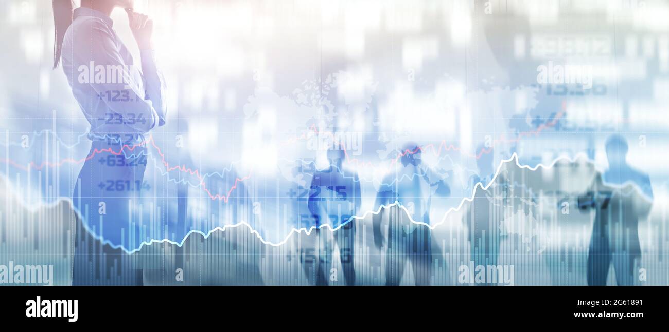 Financial growth graph. Concept of investing and analyzing a business ...