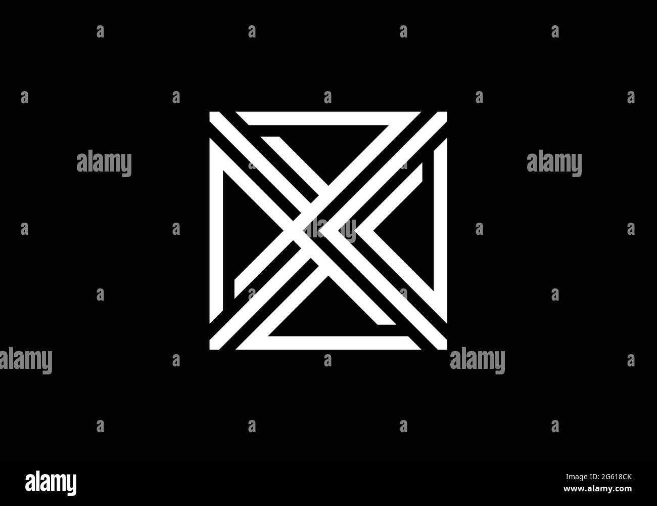 Capital Lines Letter X. Creative Line Letters Design, Graphic Alphabet ...