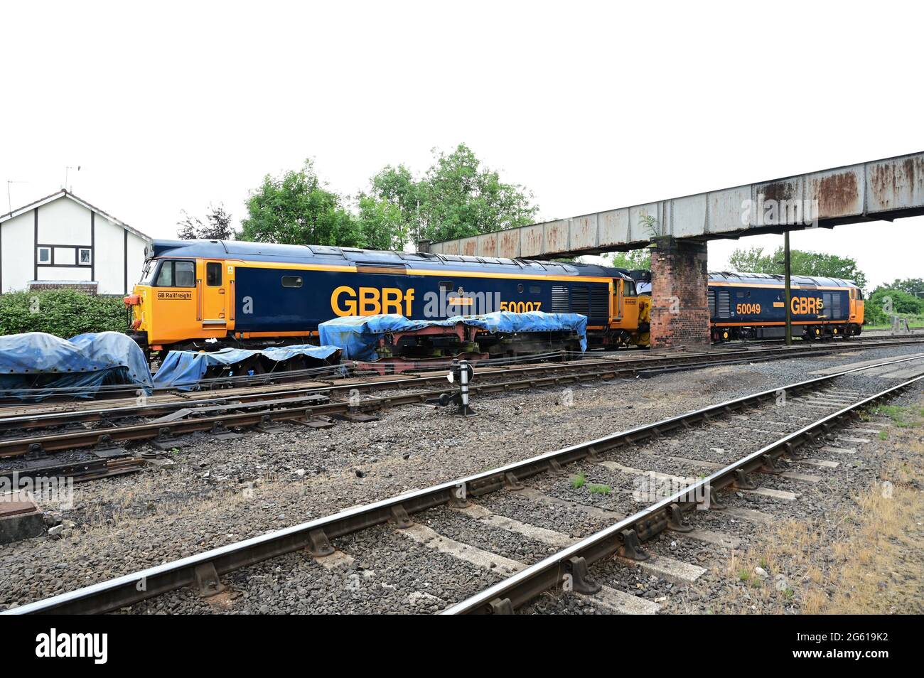Class 50 Diesel's at Kidderminster station Stock Photo - Alamy