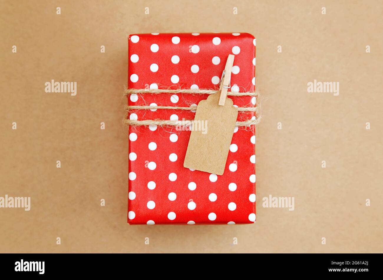 A Single Simple Wrapped Present on a Matching Background Stock Photo ...