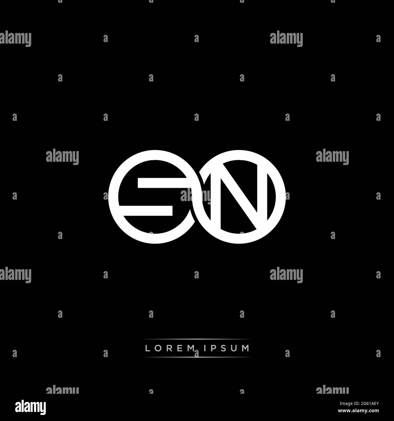 initial letter linked circle capital monogram logo modern template gold ...