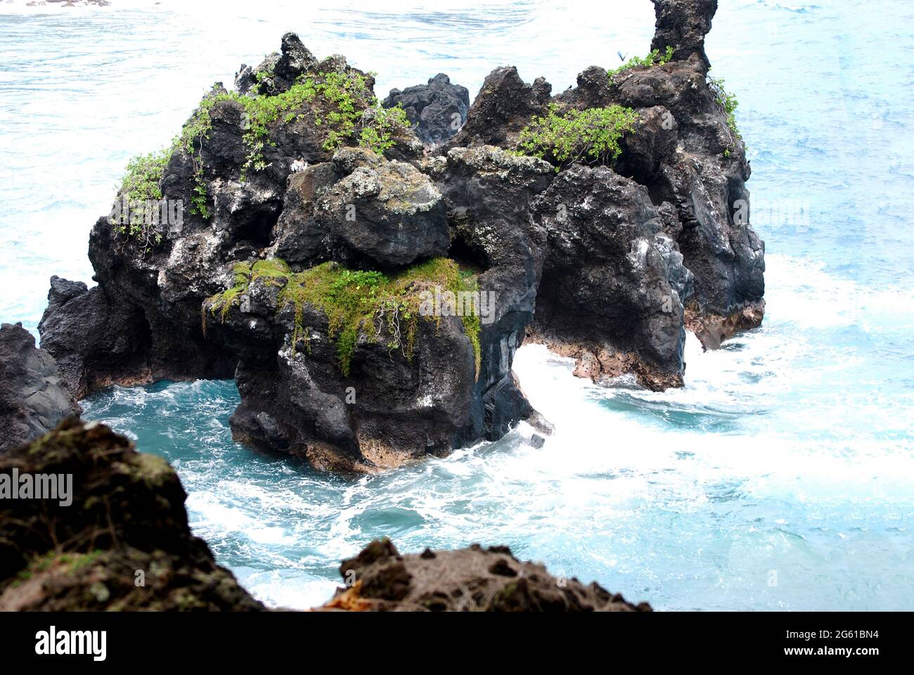 A look at a rock formation in Maui Hawaii Stock Photo - Alamy