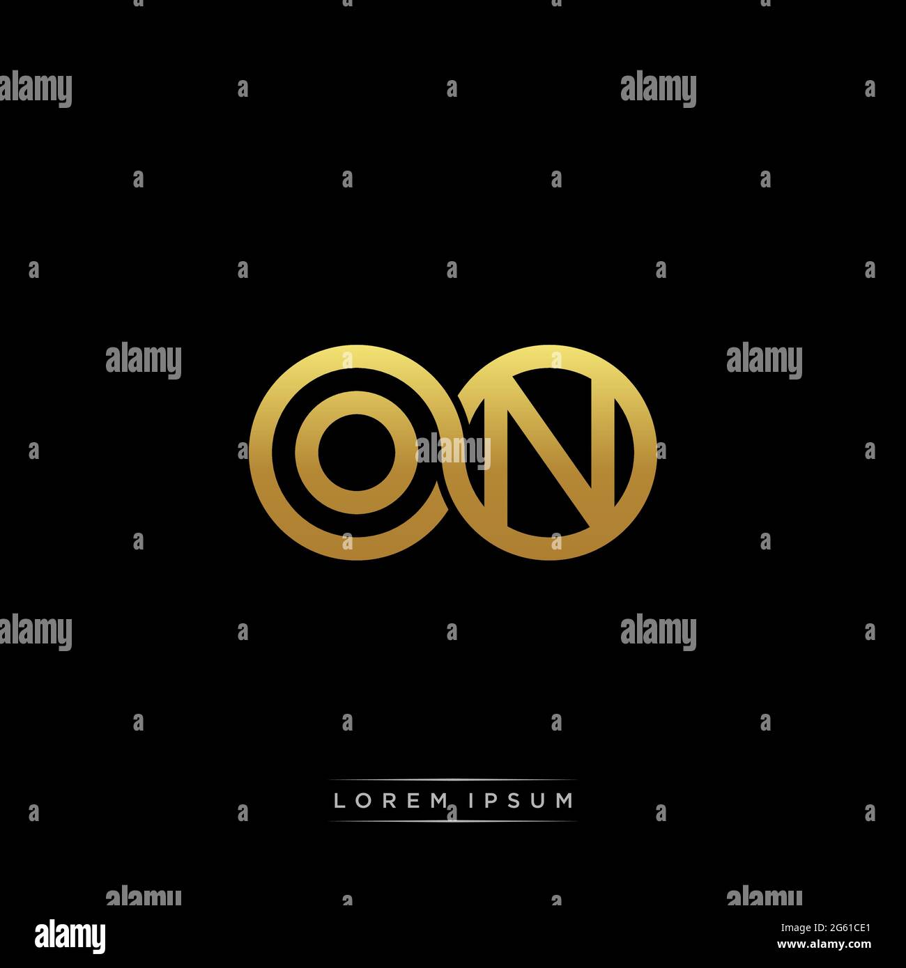 initial letter linked circle capital monogram logo modern template gold ...