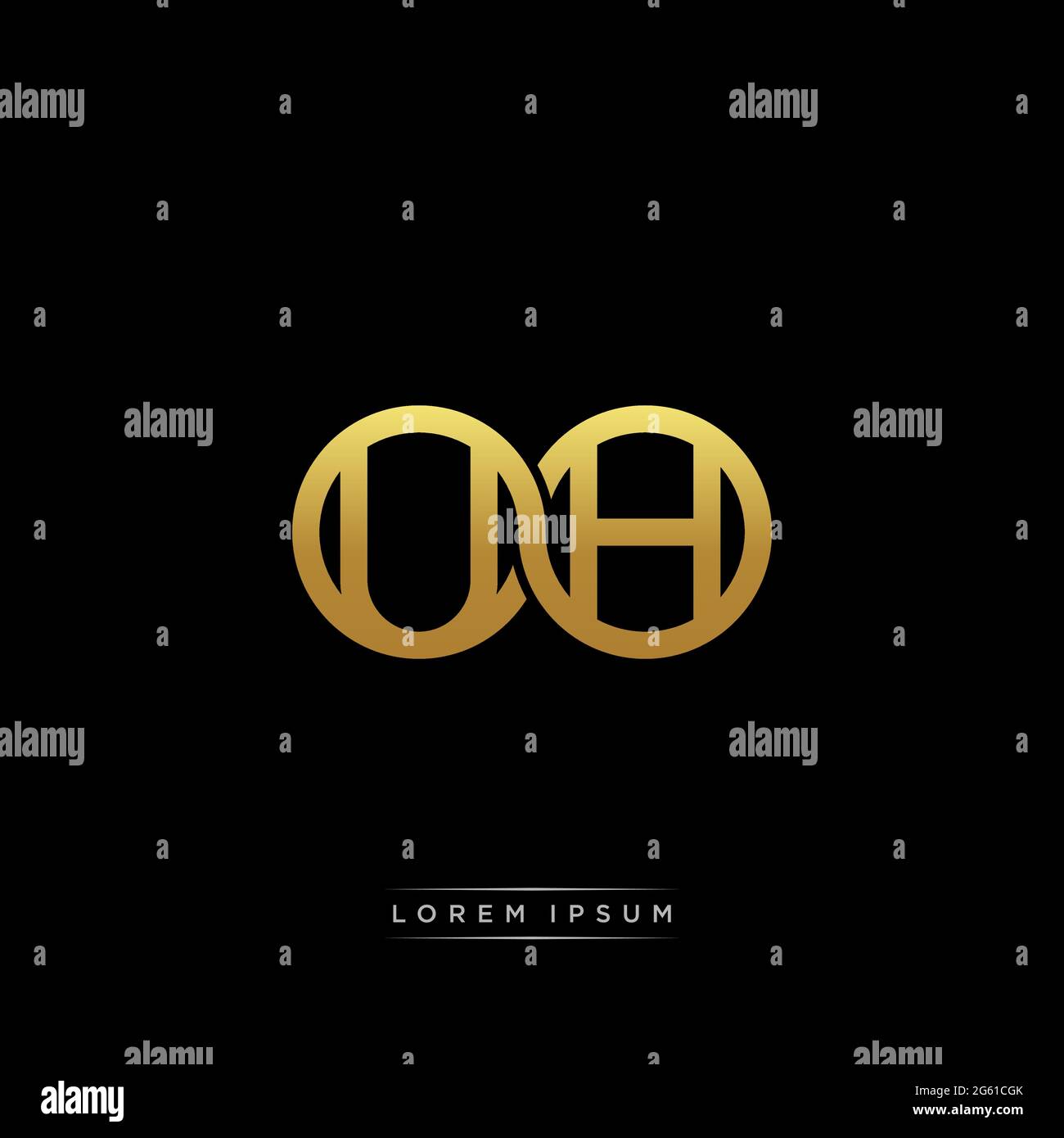 Initial monogram in circle Stock Vector Images - Alamy