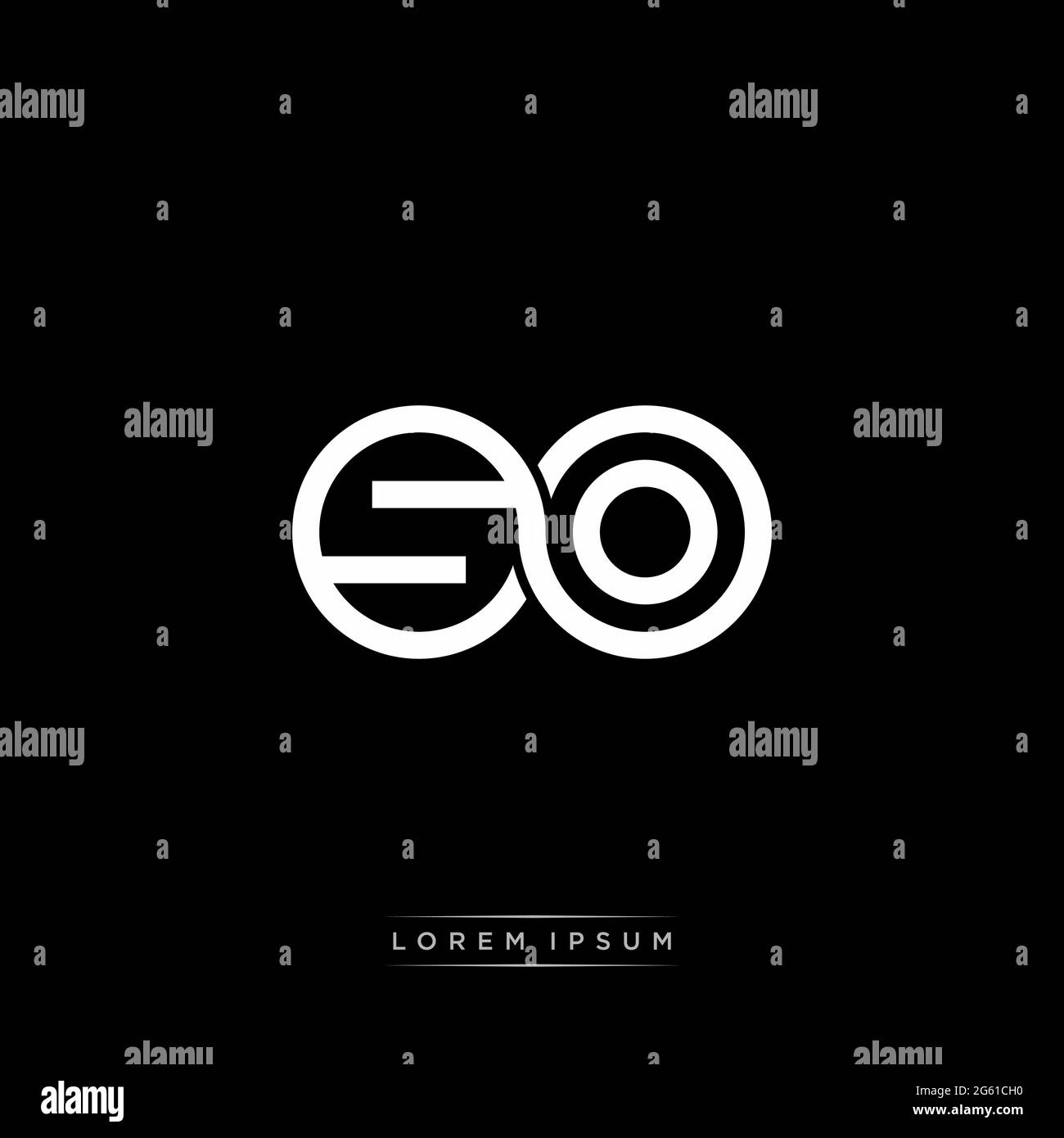 Initial circle letter logo Black and White Stock Photos & Images - Alamy