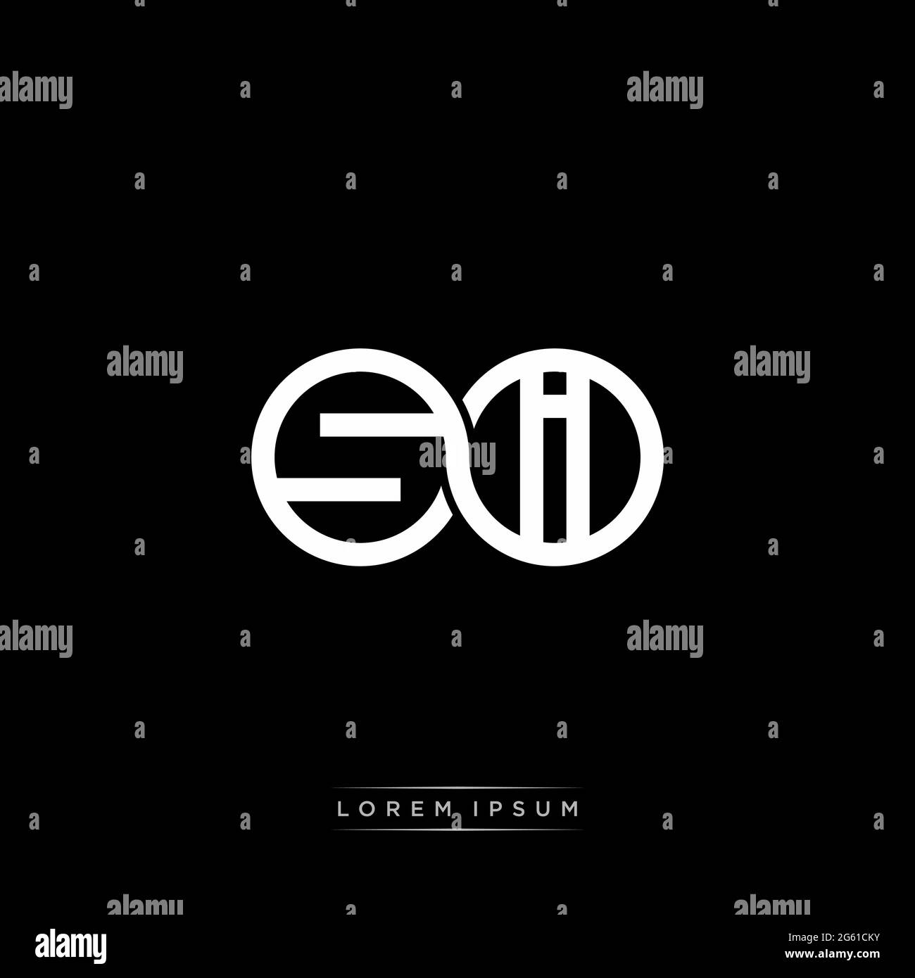 initial letter linked circle capital monogram logo modern template gold ...