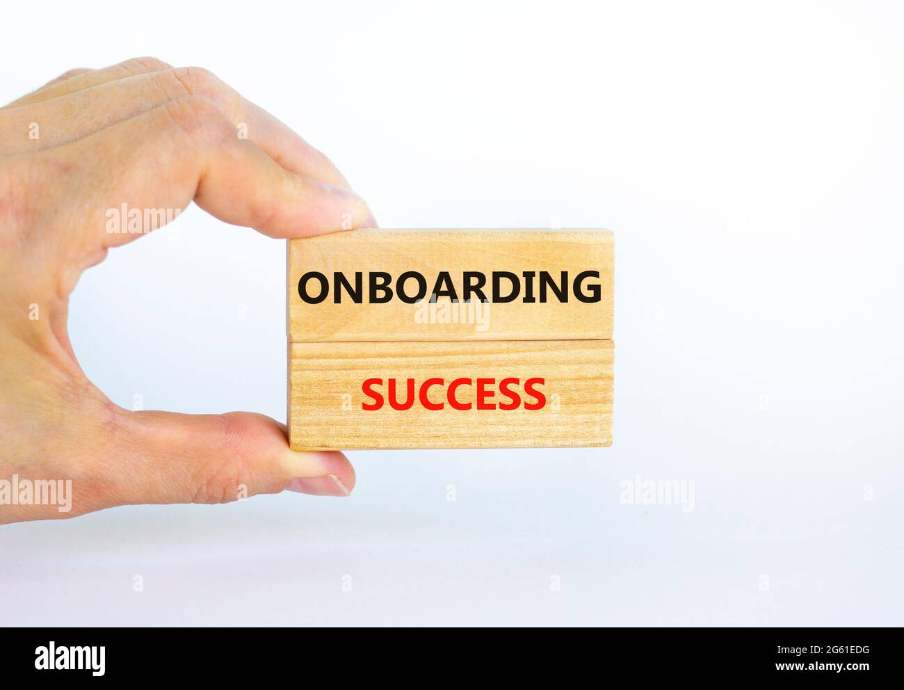 Onboarding success symbol. Wooden blocks with words Onboarding success ...