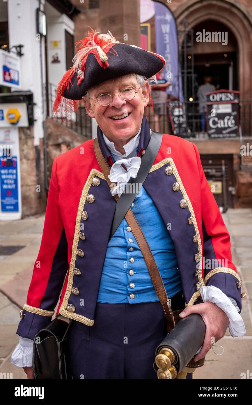 Chester Town Crier, David Mitchell Stock Photo - Alamy