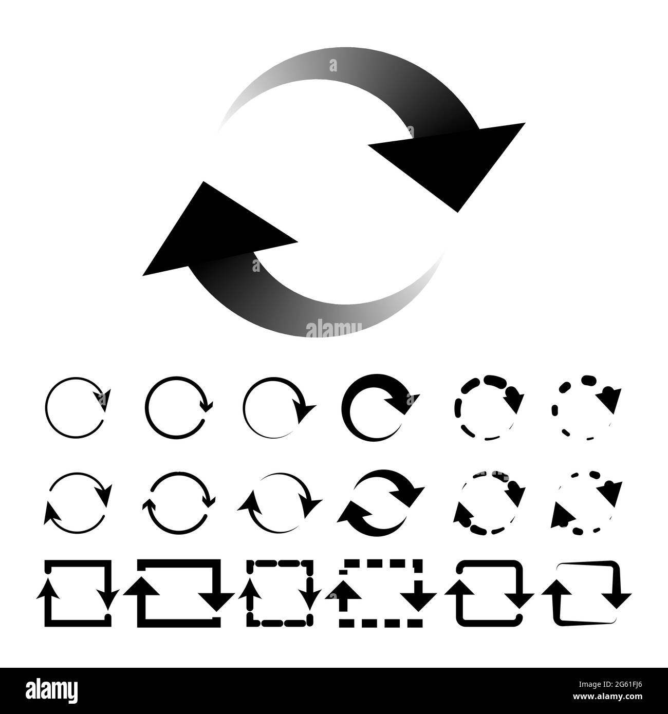 Round loop signs refresh Cut Out Stock Images & Pictures - Alamy