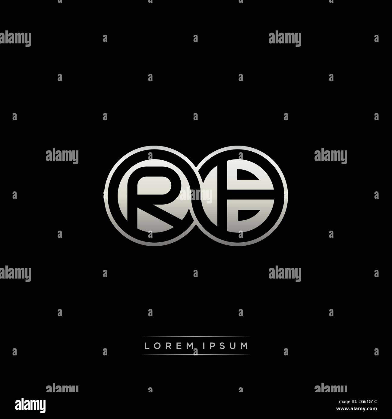 Initial letter linked circle capital monogram logo modern template gold color version isolated ...