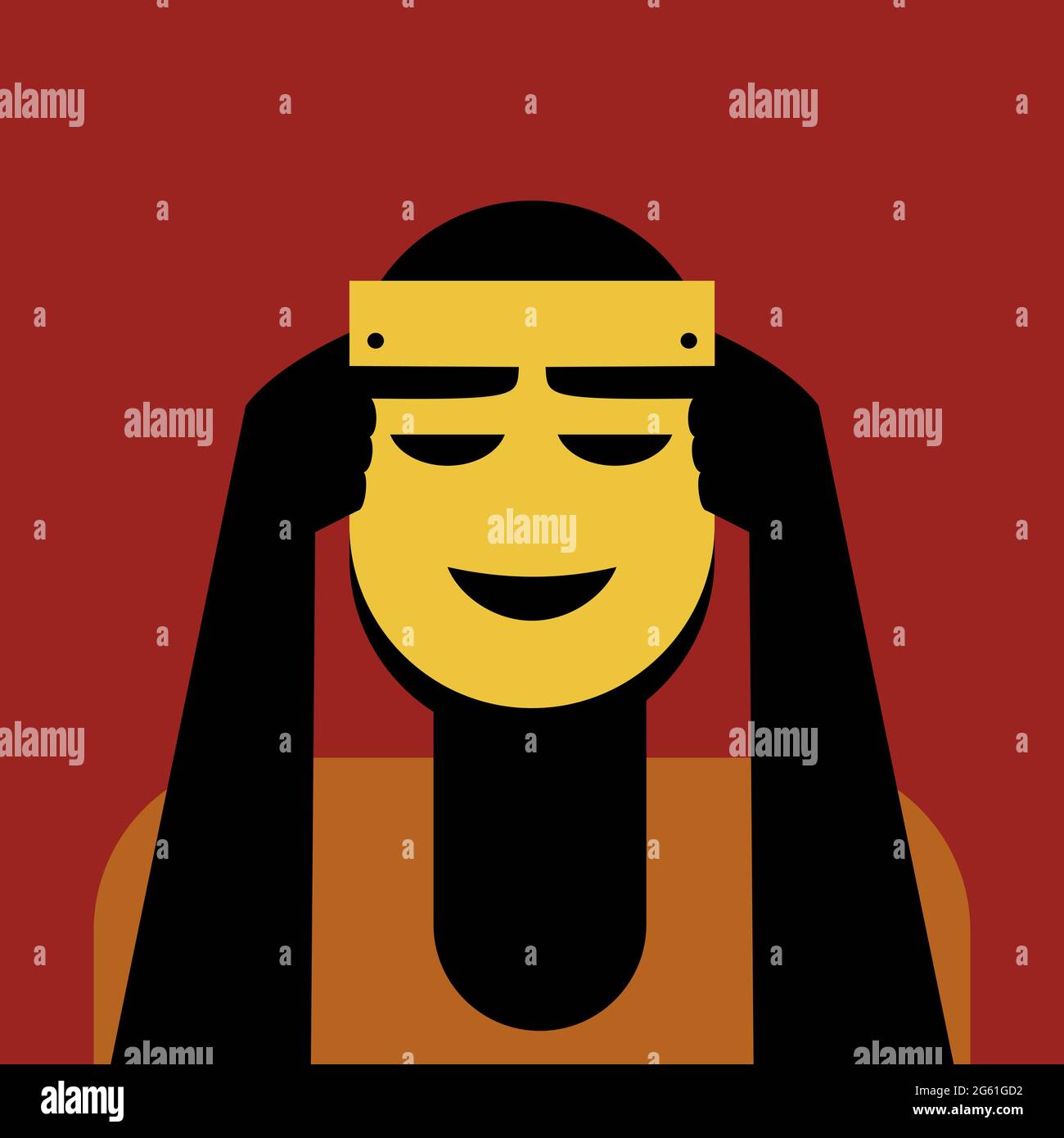 Happy people is fake vector vectors Stock Vector Images - Alamy