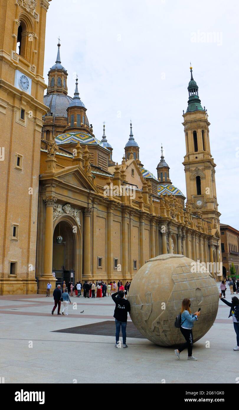 View across Pilar Plaza of the Cathedral-Basilica of Our Lady of the ...