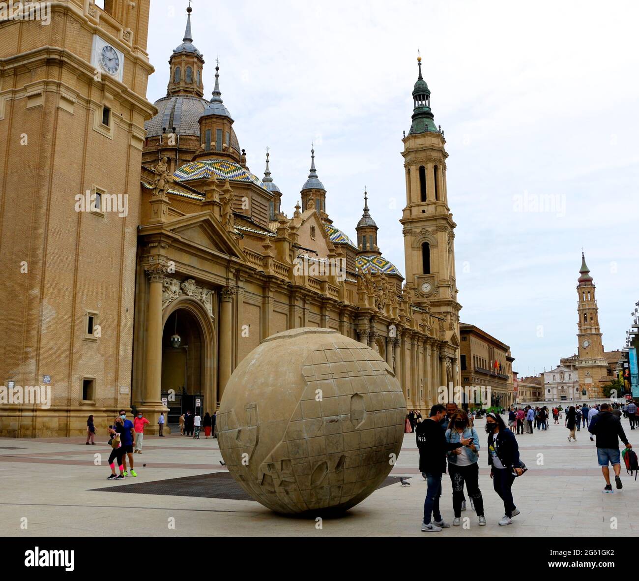 View across Pilar Plaza of the Cathedral-Basilica of Our Lady of the ...