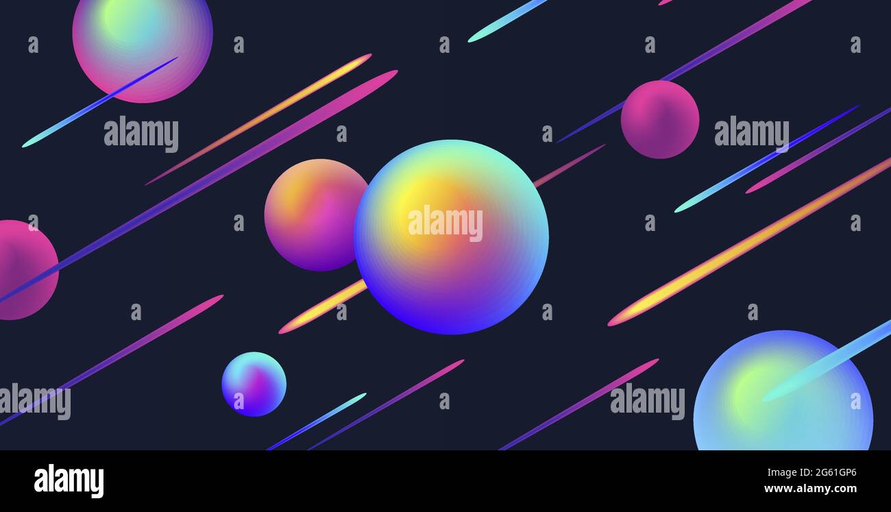 Neon Planets That Are Blue