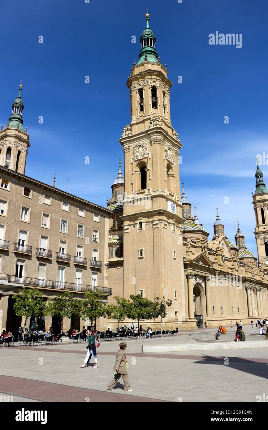 View across Pilar Plaza of the Cathedral-Basilica of Our Lady of the ...